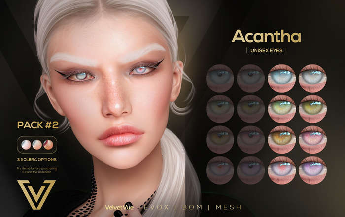 Second Life Marketplace - [ VelvetVue ] Acantha Eyes :: Pack #2